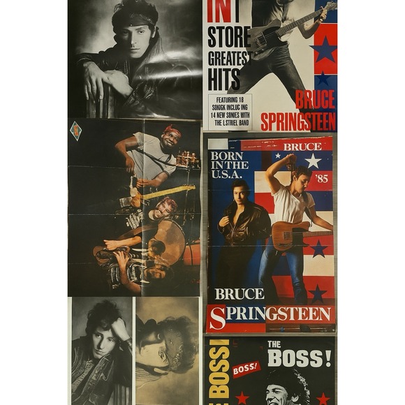Art | Vintage Bruce Springsteen Poster Lot 7 198s90s Tour Promo Pinup ...